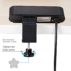 Desk Power Strip Surge Protector, 6Ft Extension Cord Desk Clamp Power Strip with USB Ports, 3AC Outlets for Home, Office, Black