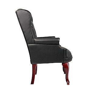 Boss Office Products Wingback Traditional Guest Chair in Black
