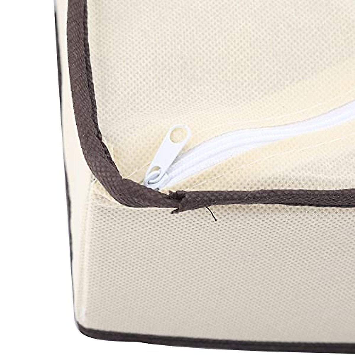 Portable Foldable Storage Box Sock Underwear Drawer Organizer Dividers Wardrobe Clothes Organizer Drawer Divider Separator (Beige 6 grids)