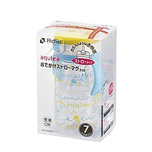Richell Aqulea Outing Straw Mug 320ml Yellow