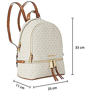 MICHAEL KORS(マイケルコース) Women Rhea MD Backpack 30S7GEZB1B 150 Rear Zip, Vanilla, One Size