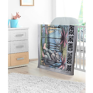 LOGOVISION Where The Wild Things are Lightweight Baby Blanket, 30"X40", Cover Art Unisex for Infants Girls & Boys