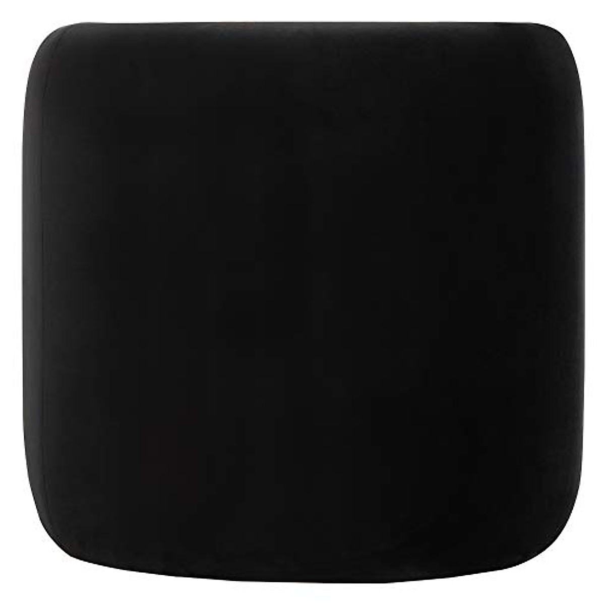Safavieh Home Collection Kibo Modern Waterfall Black Velvet Ottoman (Fully Assembled)