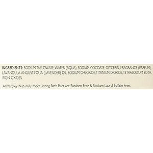 Yardley London English Lavender with Essential Oils Soap Bar, 4.25 oz Bar (Pack of 8)