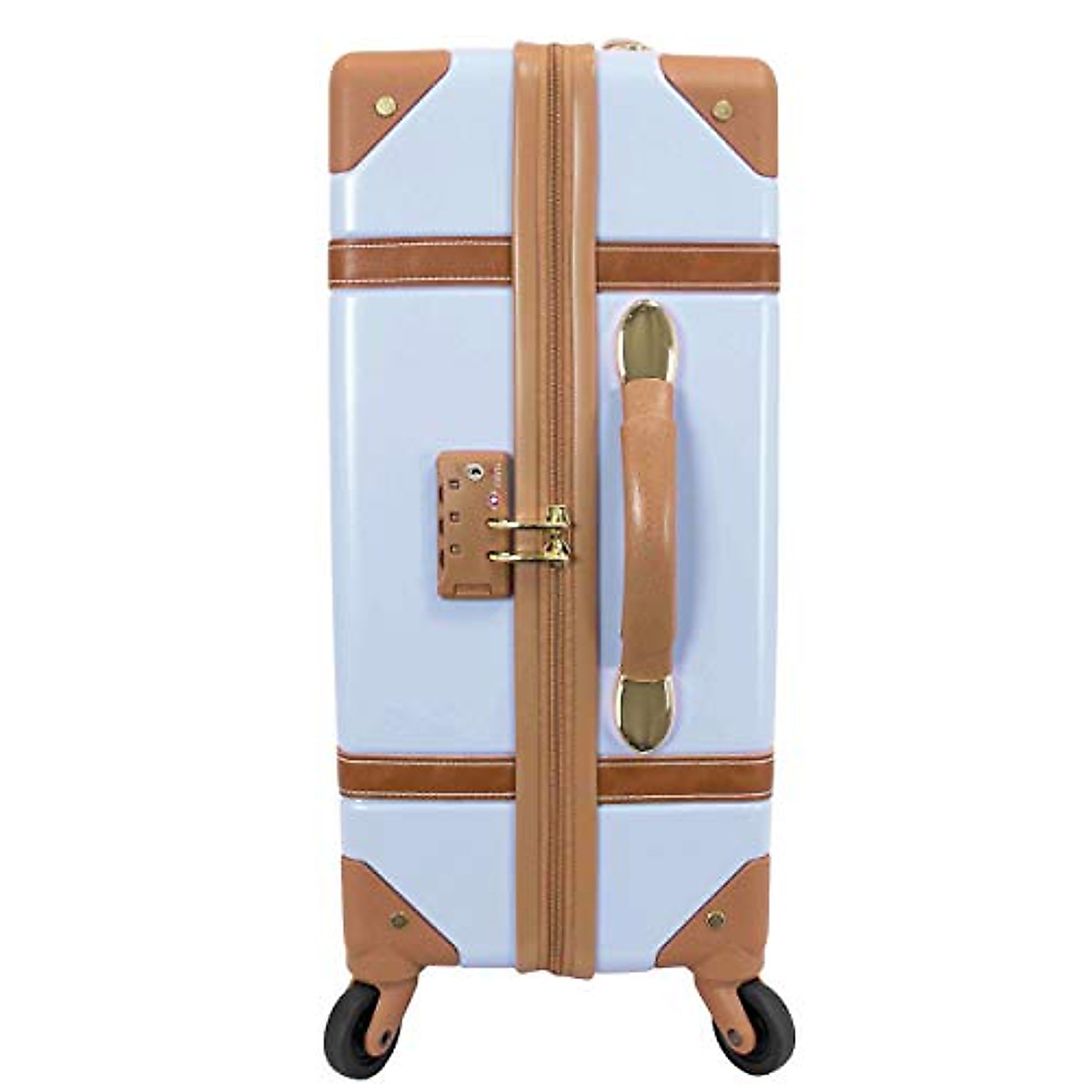 Chariot Gatsby 2-piece set Hardside Expandable Carry On Luggage With Matching Beauty Case (Ice Blue)