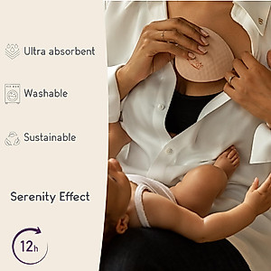 Breastfeeding Essentials for Nursing Moms: Bamboo Viscose Maternity and Nursing Bra, 2 Day Nursing Pads, 2 Night Nursing Pads (US, Alpha, X-Large, Regular, Regular, Nude)