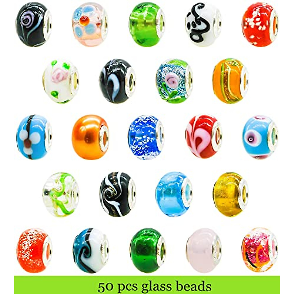 ALT2DAY Fairy Garden Beaded Stakes Kit Plant Pot Jewelry Accesory kit Fairy Wands Glass Beads Diamond Top DIY Materials for 3 pc of 11 inch (3, A)