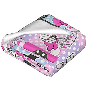 GGQQ Throw Blanket for Men Women Kids,Cute Cartoon Flannel Blankets Suitable for Home,Office Work,Pet Keep Warm 50"X40"