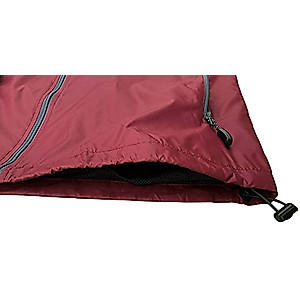 Royal Threads Canada Men’s Colorful Hooded Windbreaker Sweatsuit Meshed Lined Nylon Water Repellent GYM Outfit, Maroon-grey-black, XX-Large