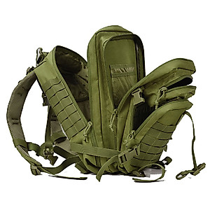 Military Tactical Assault Backpack Small 3 Day Assault Pack Army Molle Bug Bag Backpacks Rucksack Daypack for Outdoor Hiking Camping Hunting Army Green