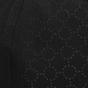 Gaiam Women's Baseball Cap - Classic Womens Ball Cap with Breathable Sol Design to Keep Cool in Summer, Cute Baseball Caps for Women with Ponytail Holder & Premade Bill for Built-In SPF, Black