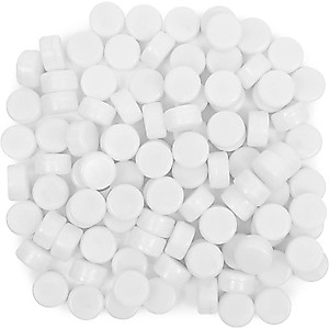 Juvale White Round Inserts for Noise Makers for Graduation, Sporting Events (0.83 in, Pack of 100)