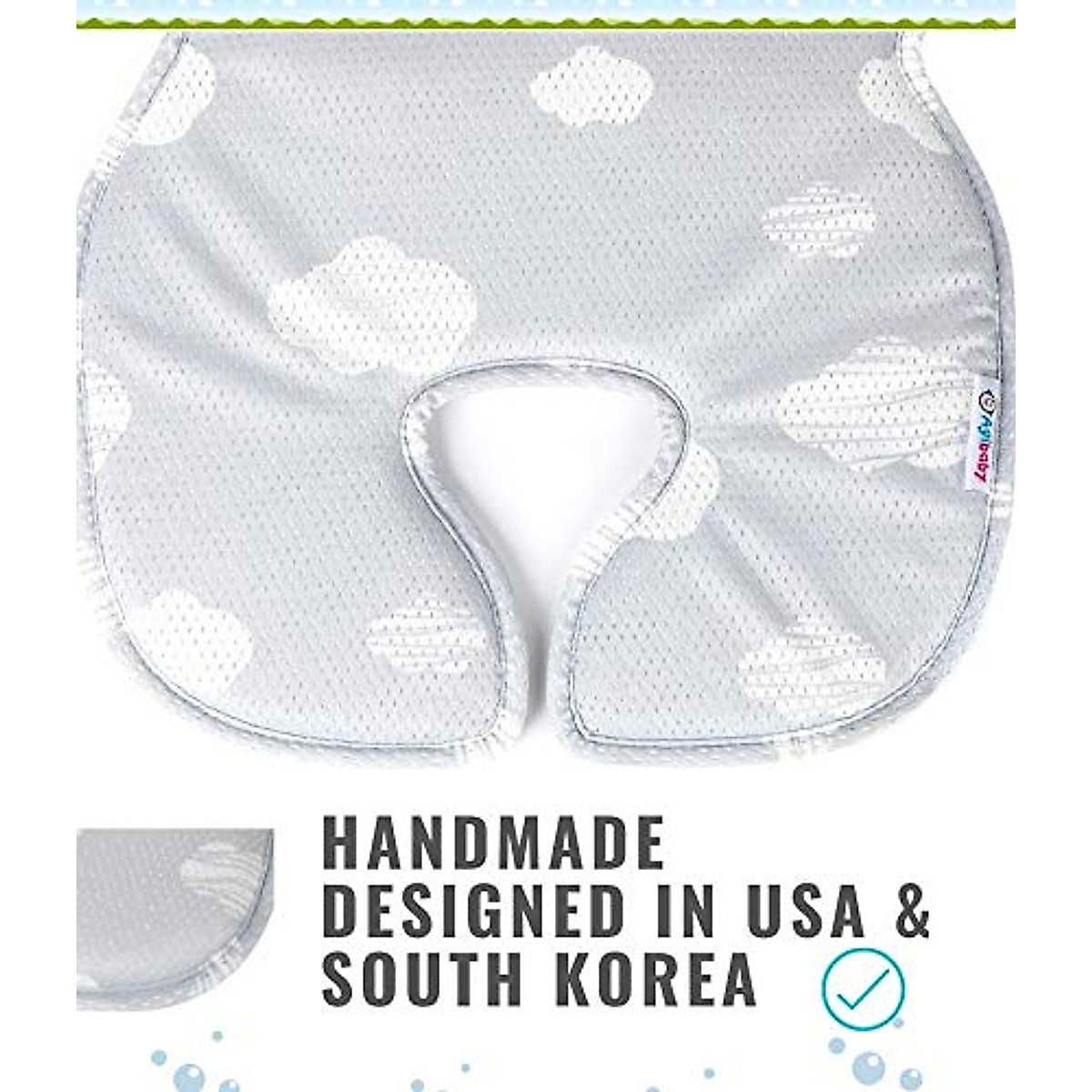 Agibaby Stroller Liner Cool Seat Cover | Pad| Insert for Universal Car Seat & Stroller - (Toddler Cloud 3D Mesh Handmade)