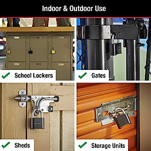 Master Lock Combination Lock, Set Your Own Combination Lock, Indoor and Outdoor Padlock, Weatherproof Code Lock, 178D