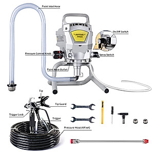 DOTOOL Airless Paint Sprayer,3300PSI High Efficiency Paint Sprayer Gun,Thinning-Free,with Extension Pole Other Accessories,for Home Interior & House Exterior DIY Painting Projects.