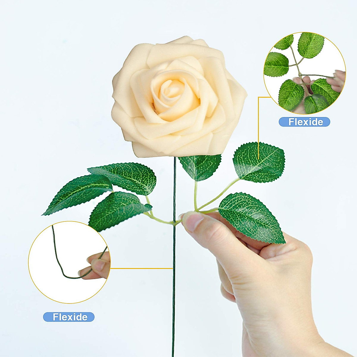 Outdoor Artificial Cedar Topiary Trees Uv Rated Potted Plants (Champagne)