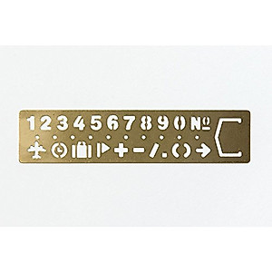 Midori Brass Template Bookmark, Number (42168006)