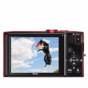 Nikon COOLPIX S8200 16.1 MP CMOS Digital Camera with 14x Optical Zoom NIKKOR ED Glass Lens and Full HD 1080p Video (Red)