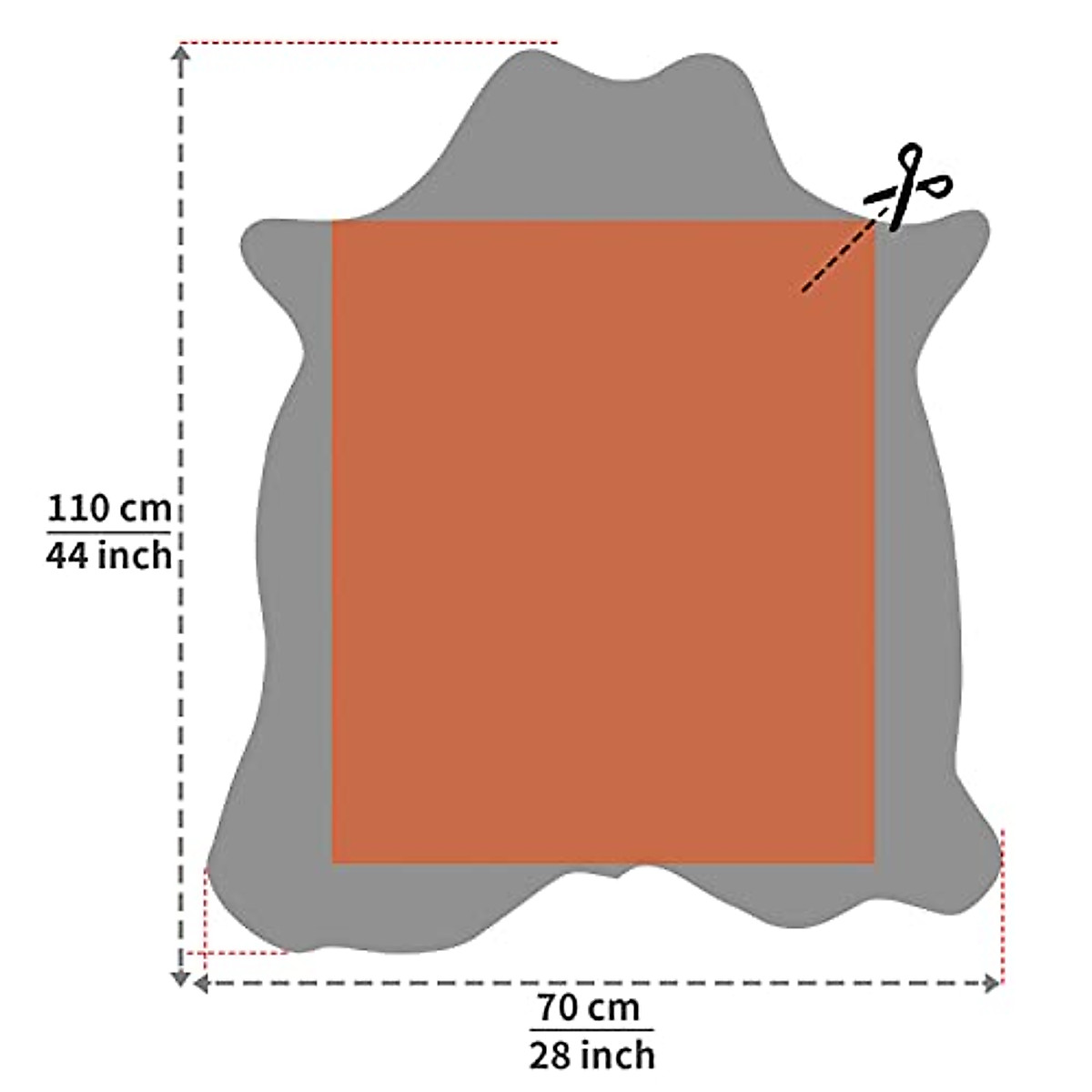 Beraliy Durable Cowhide Rug, Cow Print Rugs for Bedroom, Faux Fur Animal Cow Hide Carpet for Western Decor Living Room, 3.6 x 2.3 ft, Brown