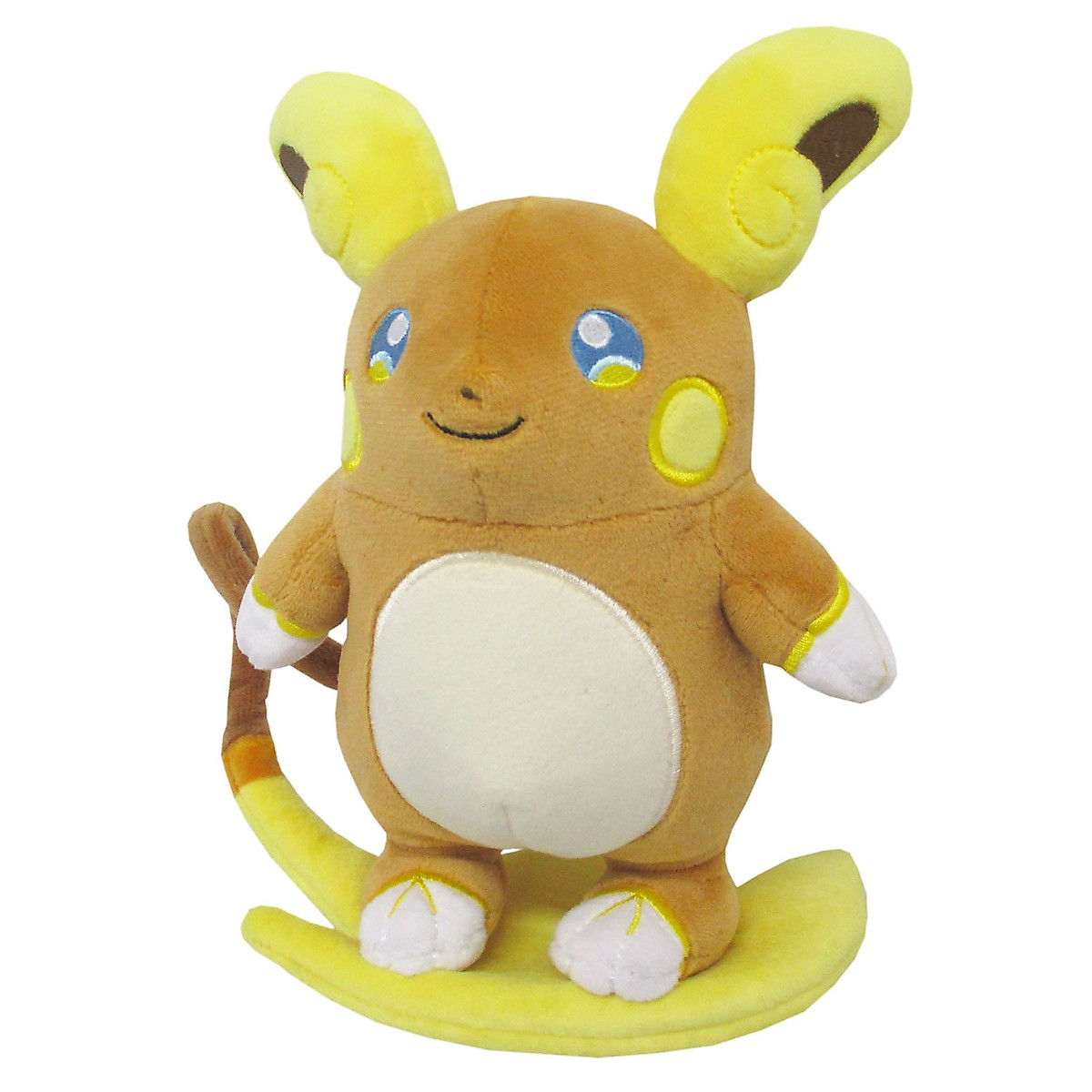 Sanei PP60 Alolan Raichu Pokemon All Star Collection Stuffed Plush, 8"