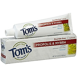 Tom's of Maine, Propolis & Myrrh Fluoride Free Toothpaste - Fennel, 5.5 Ounce