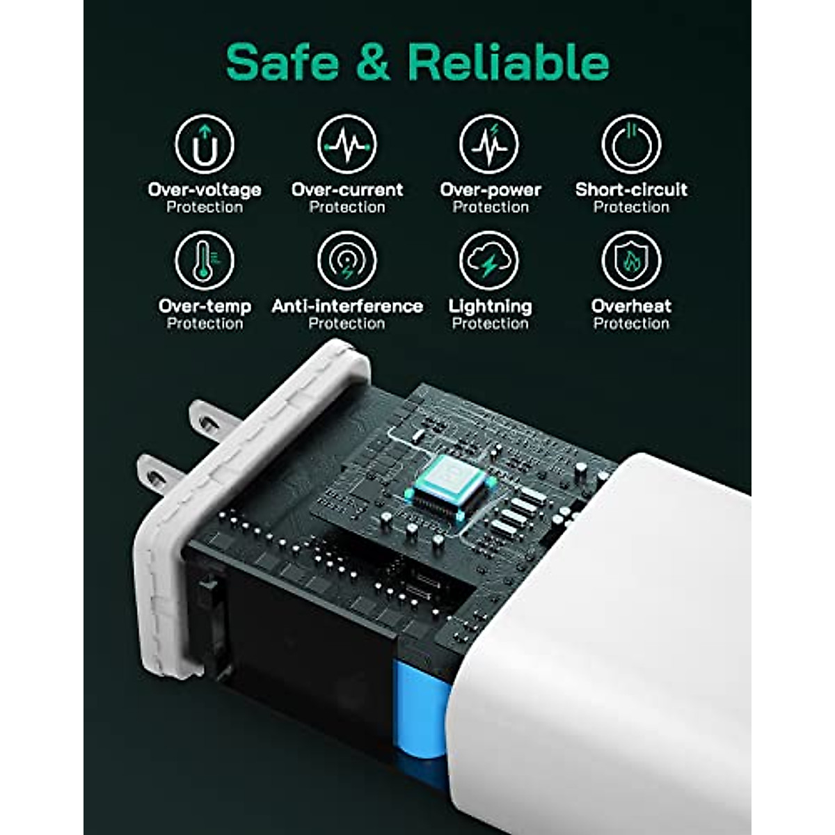 iPhone Charger Fast Charging, [Apple MFi Certified] Fast Charger 20W PD USB C Wall Charger with 6FT Type C to Lightning Cable Compatible with iPhone 14 13 12 11 Pro Max/Pro/XS Max/XS/XR/X, iPad