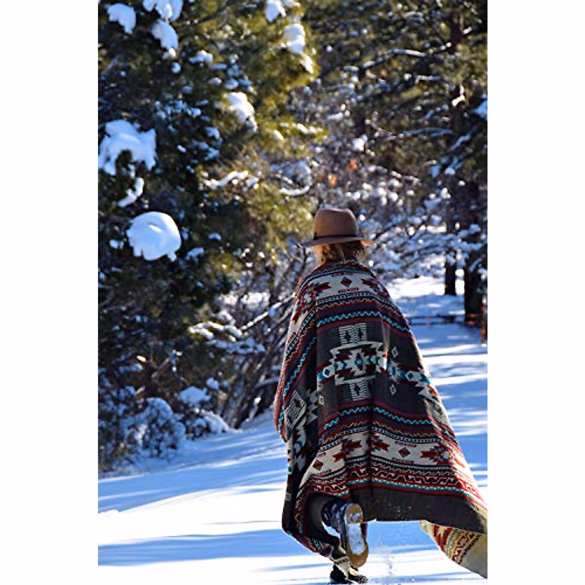 Inca Aztec Throw Blanket | Southwest Indian Navajo Boho Style | Native Woven Western Cover for Camping, Bedding, Couch & Office | Faux Alpaca, Lightweight, Hypoallergenic & Warm Camp Vanlife Blanket…