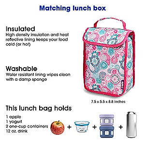 J World New York Kids' Lollipop Rolling Backpack & Lunch Bag Set, Blue Raspberry, One Size