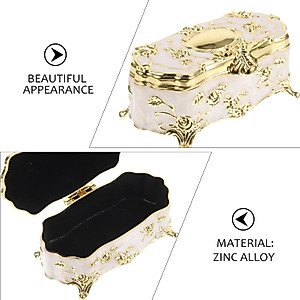 Zerodeko Box Jewelry Box Exquisite Earring Case Decorative Bracelet Case Household Earring Case Jewelry Storage Supply Jewelry Trinket Organizer Jewelry Storage Accessory Desktop Decor