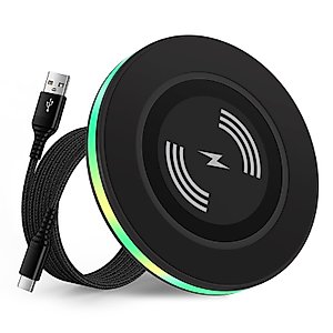 15W Fast Wireless Charger Pad for Samsung Galaxy Z Fold 5,Z Flip 5 4 S24 S23 Ultra S22 S21 FE S20,Motorola Moto Edge 2022 Edge+ 2023,Edge 40 Pro,Google Pixel 8a 8 7,Android Phone Wireless Charging Pad