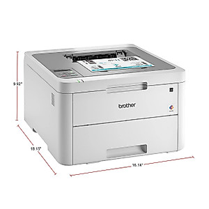 Brother HL-L32 10CW Compact Digital Color Laser Printer, 19ppm, 250-sheet, LCD, with Wireless and Mobile Device Printing, Durlyfish