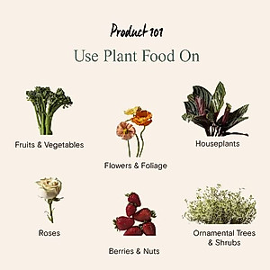 Arber Plant Food | Organic Fertilizer for Indoor & Outdoor Plants | Bloom Boosting Growth | Natural Gardening Solution | Soil Fertility Flowers, Vegetables | Liquid Concentrate | Makes Over 4 Gallons