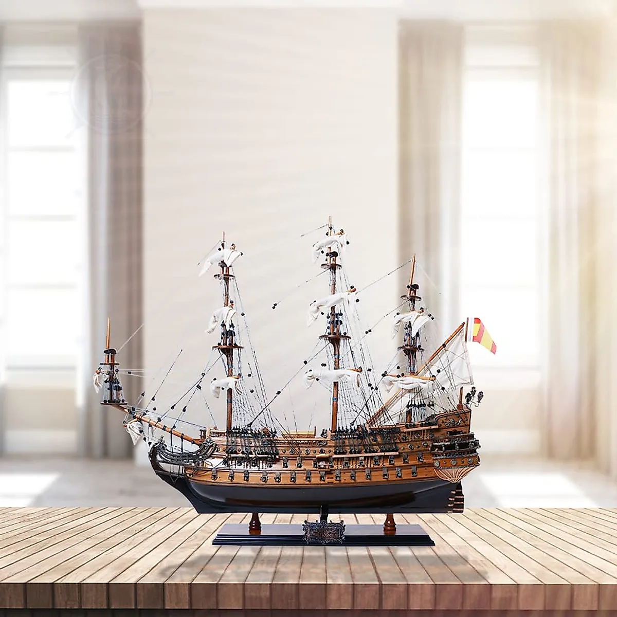 Old Modern Handicrafts San Felipe Medium Wooden Model Ship, Multi