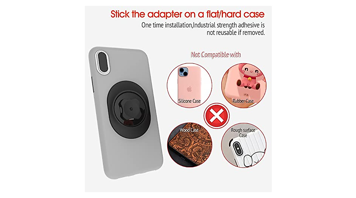 sincetop Universal Phone Adapter: Secure & Slim Phone Mount