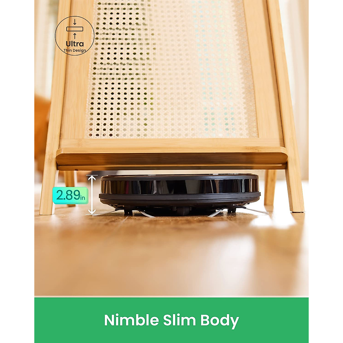 Vactidy Robot Vacuum with 2000Pa Suction Power, 2.4GHz WiFi/App/Alexa/Siri Control, Self-Charging Robotic Vacuum Cleaner for Low Carpet, Pet Hair, Hard Floors