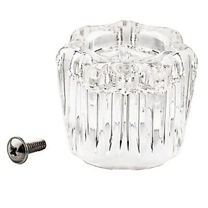 Pfister 9400860 Classic Round Acrylic Faucet Handle, 1 Count (Pack of 1), Clear