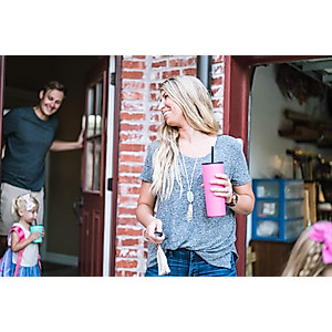 Simple Modern Insulated Tumbler with Lid and Straw | Iced Coffee Cup Reusable Stainless Steel Water Bottle Travel Mug | Gifts for Women Men Her Him | Classic Collection | 28oz | Rose Gold