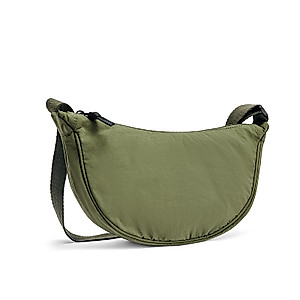 WESTBRONCO Crescent Bag Crossbody Bags for Women Trendy Small Nylon Fanny Pack Sling Hobo Bag Soft Casual, Green