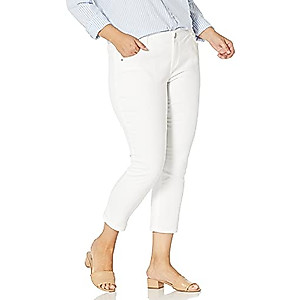 Democracy womens Plus Size Ab Solution Crop Jeans, Optic White, 18 US
