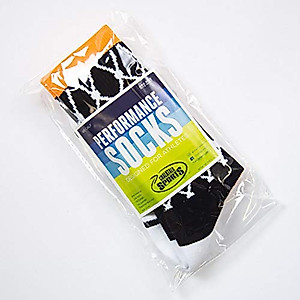 ChalkTalkSPORTS Basketball Woven Mid-Calf Socks | Hoop and Ball | Black & Orange