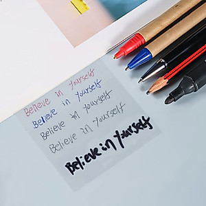 Transparent Sticky Note Pads - 500 Pcs Waterproof Self-Adhesive Pad，Translucent Sticky Notes Suitable for Reading、Studying、 Home、Office、School，Sticks Securely，Removes Cleanly (3x3in)