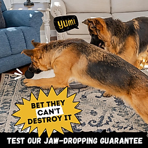 WoofBite® “Indestructible” Dog Ball for Toy Destroyers & Aggressive Chewers - Durable, Heavy Duty Natural Rubber - Dog Chew & Fetch Toy for Medium & Large Breed Dogs