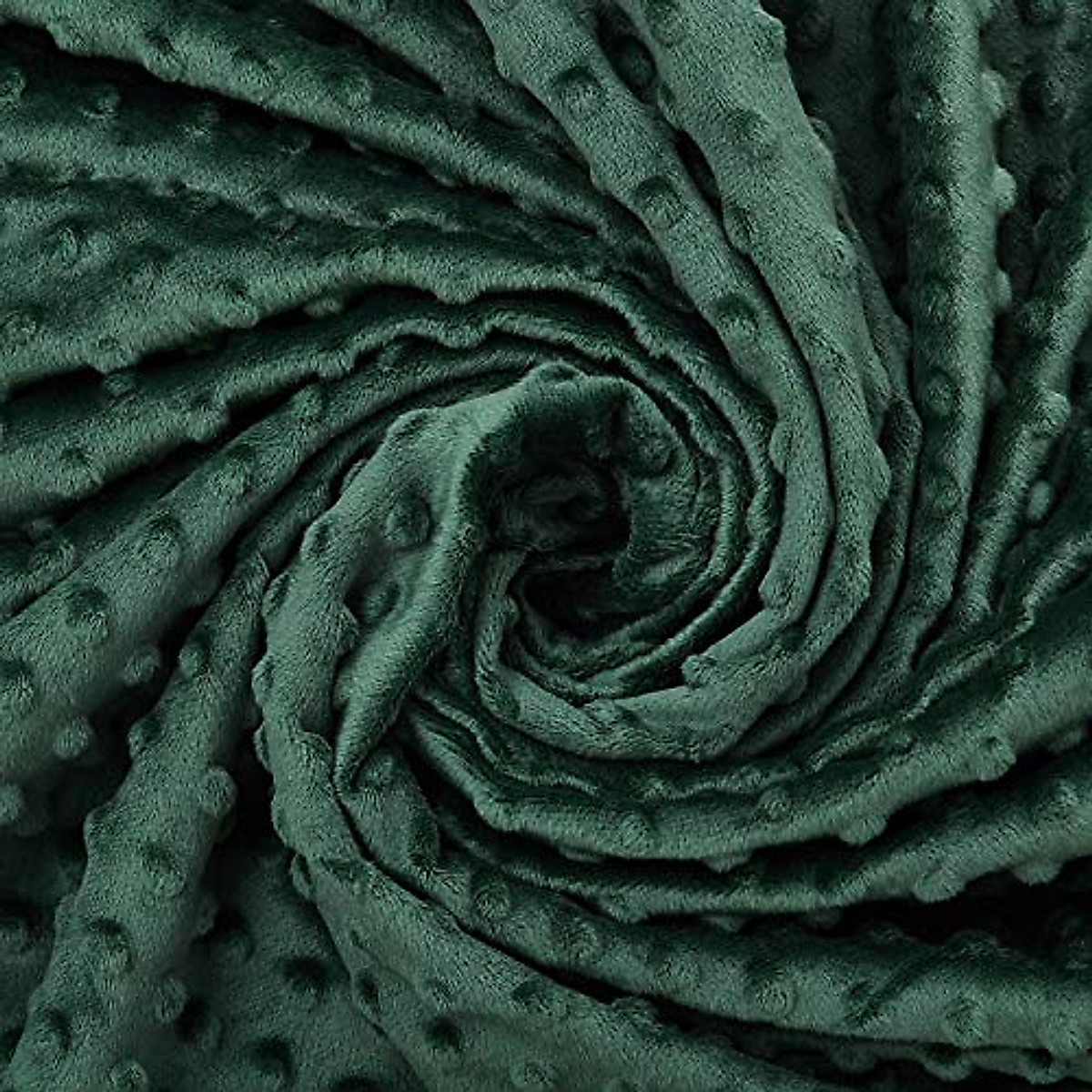 TONGDADA Weighted Blanket Cover (Dark Green Minky Dot, 60''x80'' Duvet Cover)