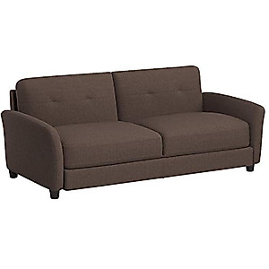 ZINUS Ricardo Sofa Couch Tufted Cushions, Easy, Tool-Free Assembly, Chestnut Brown