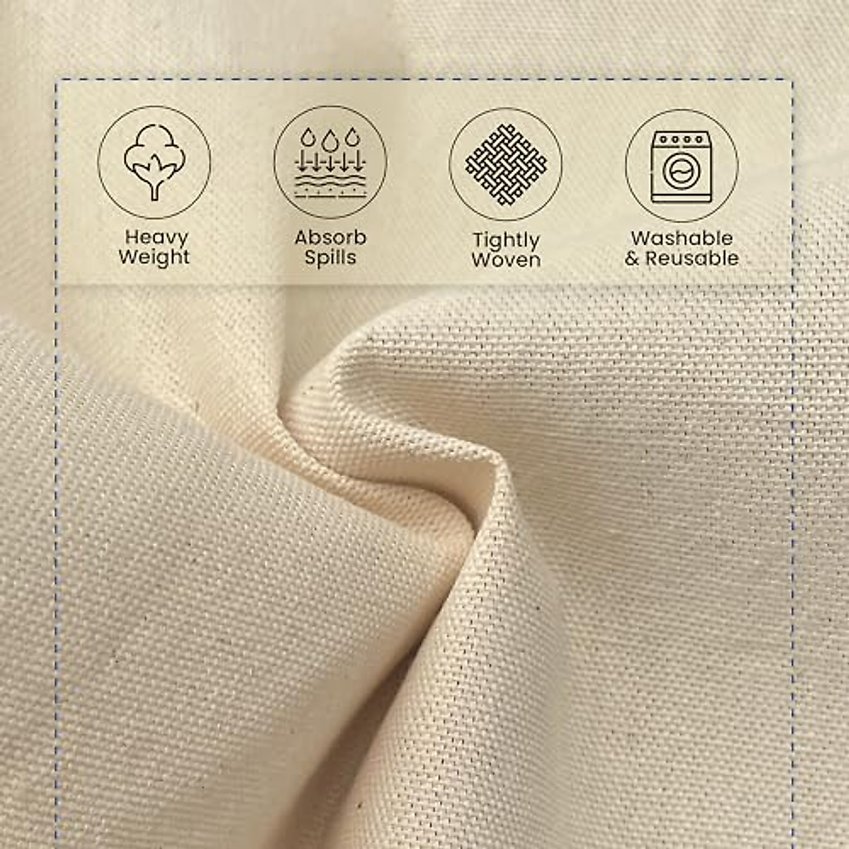 REDIBLUE Canvas Drop Cloth for Painting - Washable, Durable, Highly Absorbent Seamless Cotton Fabric, Multipurpose Protection for Floor, Carpet, Furniture, Indoor, Outdoor Use, 8oz, 6x9 ft