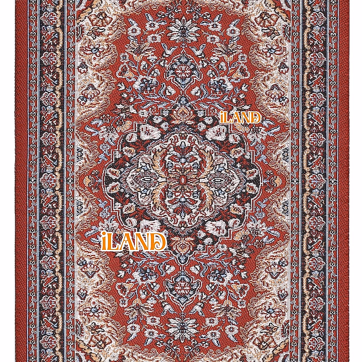 iLAND Miniature Dollhouse Accessories Victorian of Carpet for Dollhouse Furniture on 1/12 Scale and 3” - 12” Dolls, Woven Dollhouse Rugs 6” x 3.8” (2pcs Love)