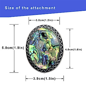 QUKE Abalone shell Pattern Bolo Tie Native Western Cowboy Genunie Leather Bola Tie Necktie for Men Women