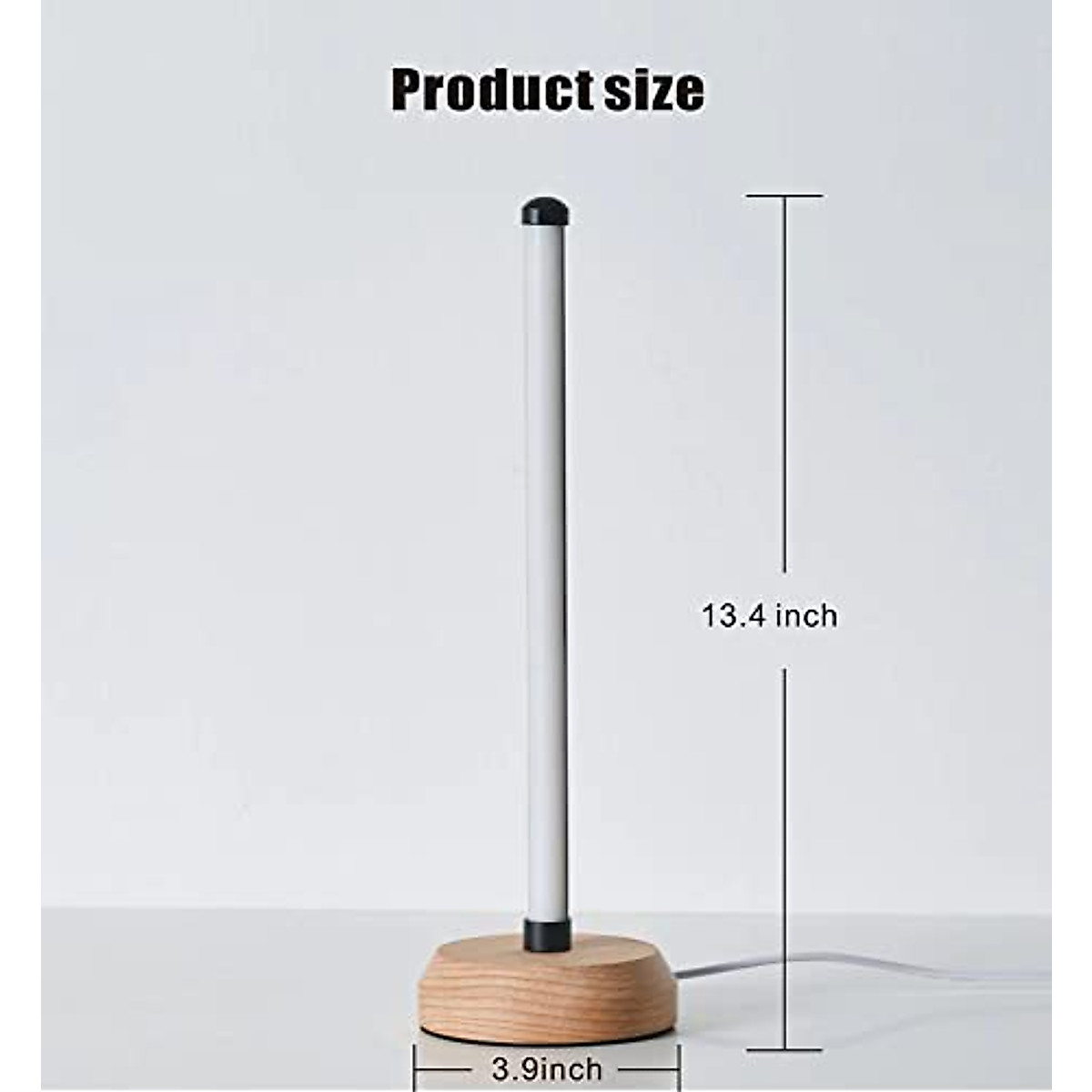 ANLAIBO Modern Led Wood Table Lamp, 3-Color Temperature Bedside Lamp,Bedroom Bedside Night Light, Dimmable Led Lighting, Creative Home Decor, Unique House warmging Gift