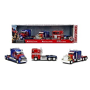Transformers Optimus Prime 1:32 3-Pack Die-Cast Cars, Toys for Kids and Adults
