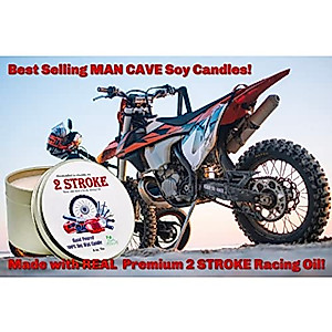 2 Stroke Dirt Bike Race Fuel Man Cave Soy Candle | Gift for Him | Gift for Her | Gift for Friend | Motocross | 8 oz